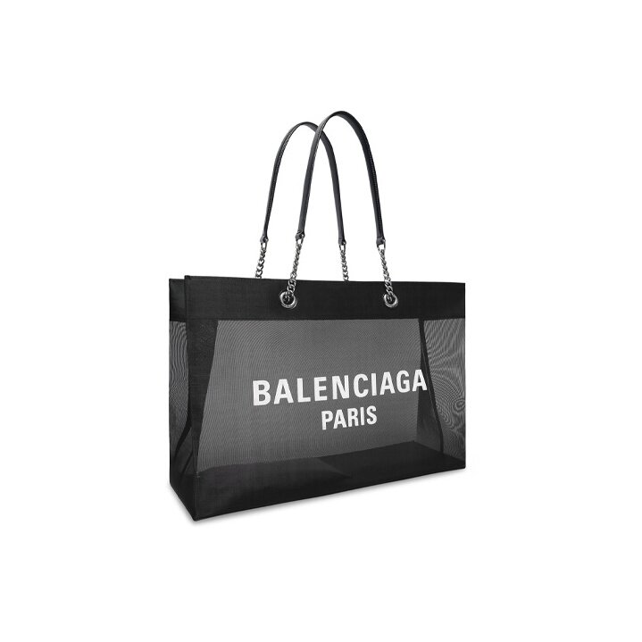 Сумка BALENCIAGA, фактура плетеная, черный — фото 1