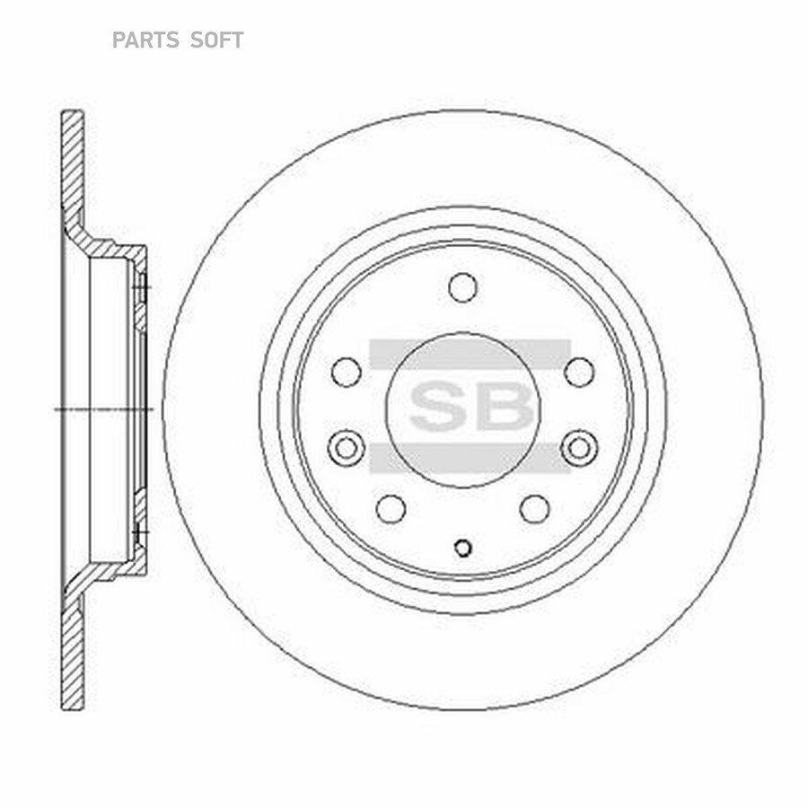 SANGSIN BRAKE SD4412 диск тормозной задний!\ Mazda 6 1.8-2.3/2.0Di 02>