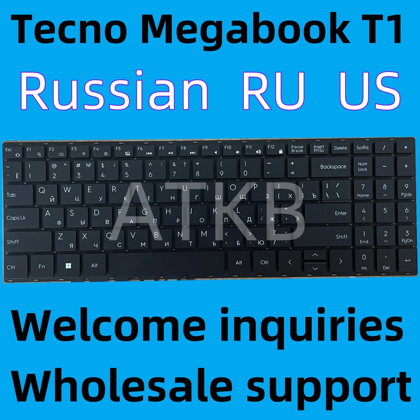 Клавиатура для ноутбука Tecno Megabook T15RA, RU