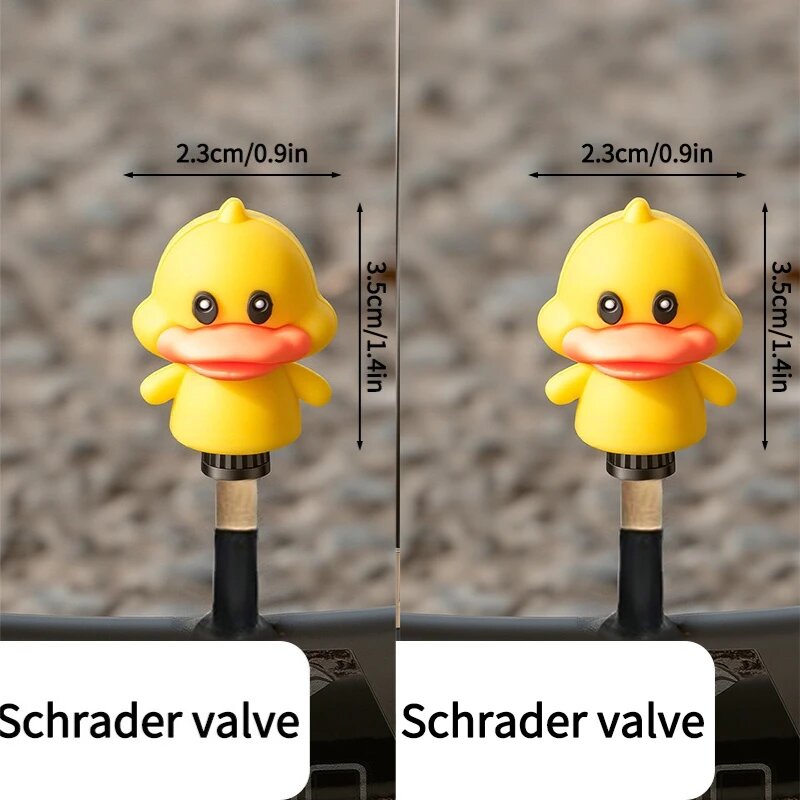 Мультяшные колпачки для вентилей велосипедов 2pcs Schrader
