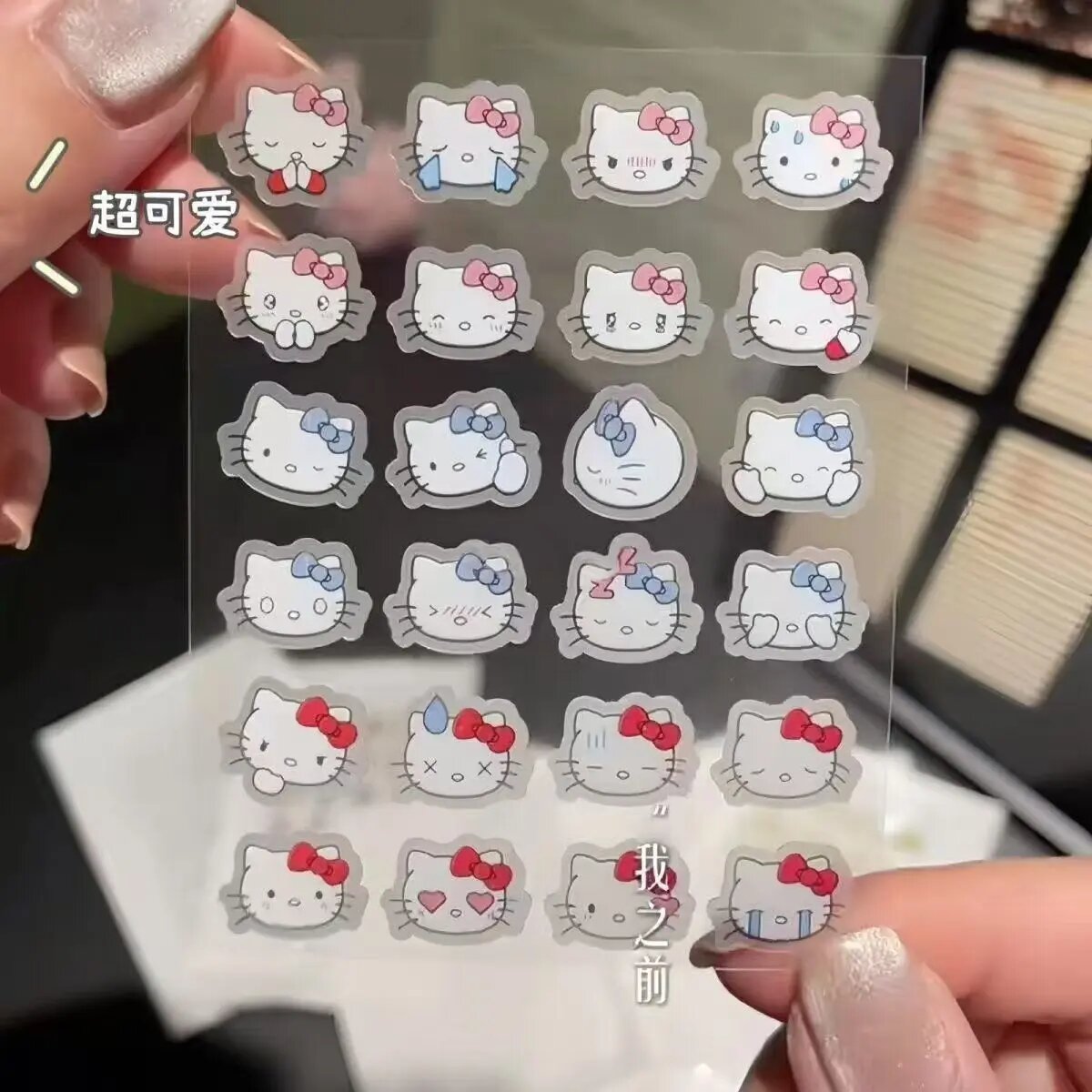 Гидроколлоидные пластыри от прыщей Sanrio Hello Kitty с физическим эффектом всасывания, цветная печать, милые мультяшные наклейки Hello Kitty