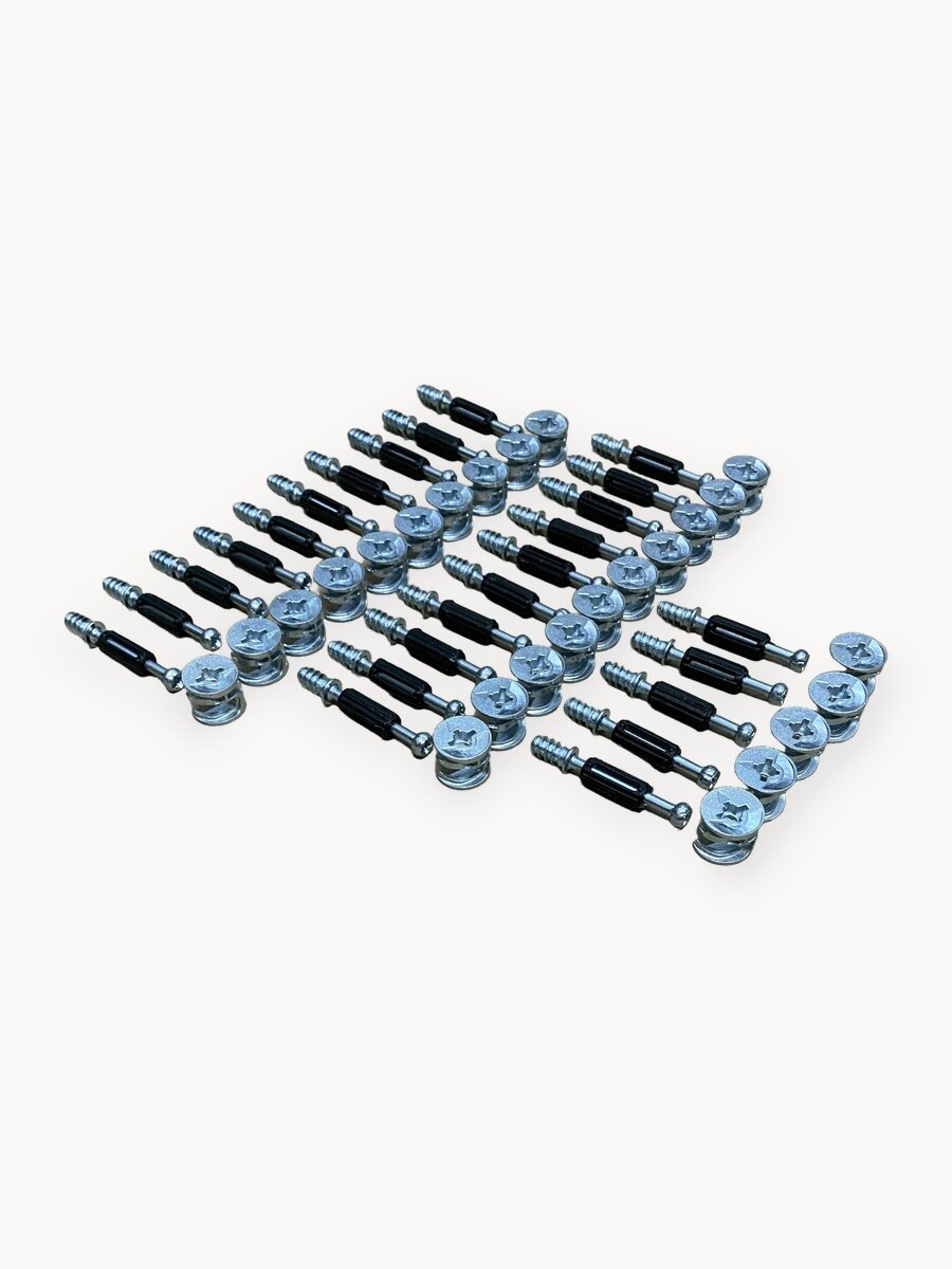 Минификсы - эксцентриковые мебельные стяжки (25шт) со штоками