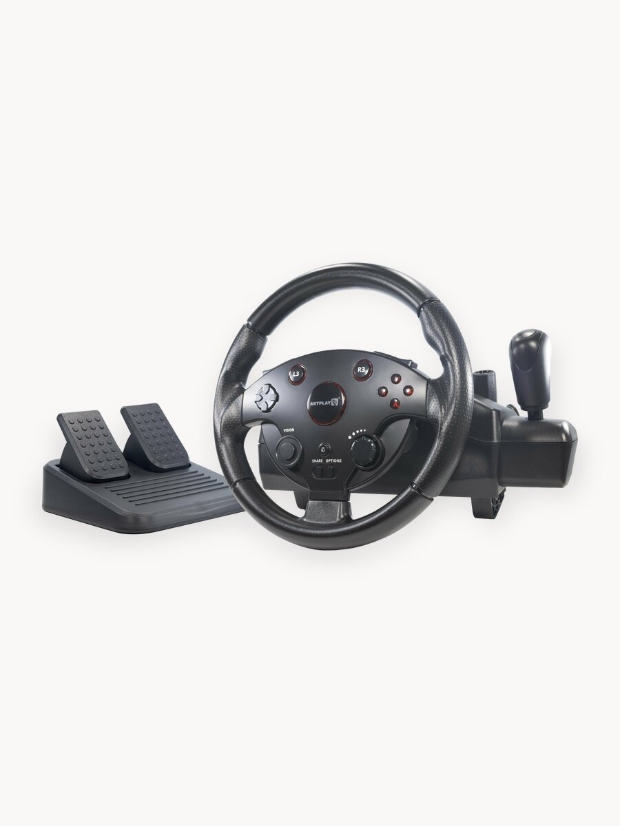 PS 4 Руль ARTPLAYS Street Racing Wheel Turbo C900 совместим с PS3, ПК, Xbox ONE, Xbox 360