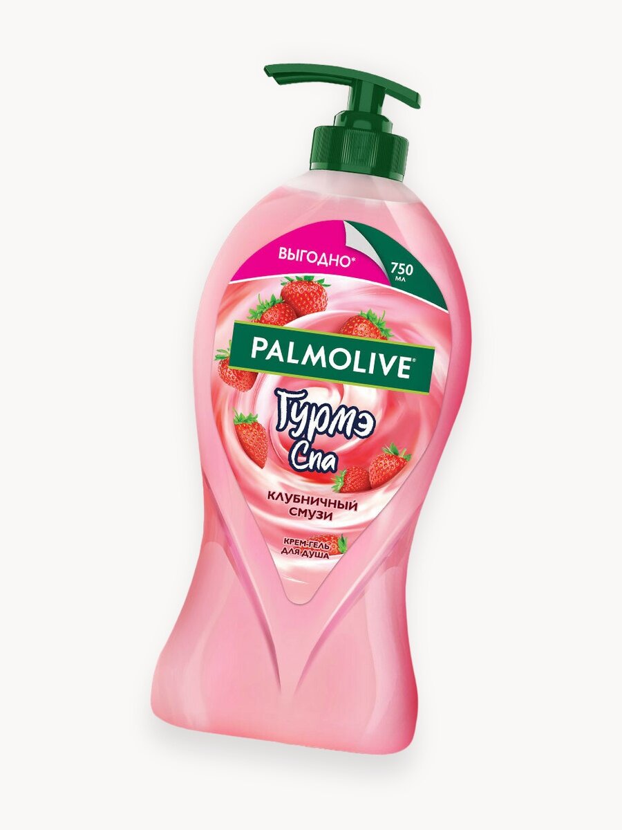 Крем-гель для душа Palmolive Гурмэ СПА "Клубничный Смузи", 750 мл