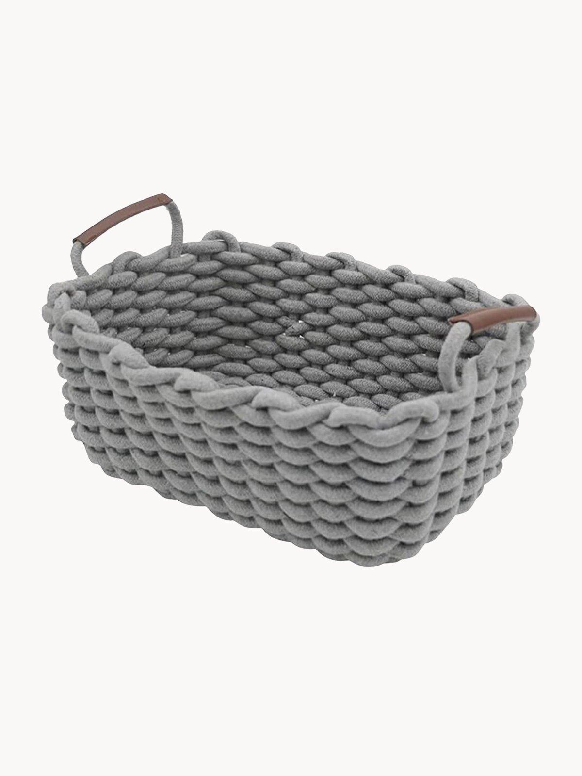 Корзина плетеная для хранения/ Корзина вязаная/ Интерьерная корзина/ Органайзер плетенный для хранения/Корзина для хранения белья и мелочей/Корзинка