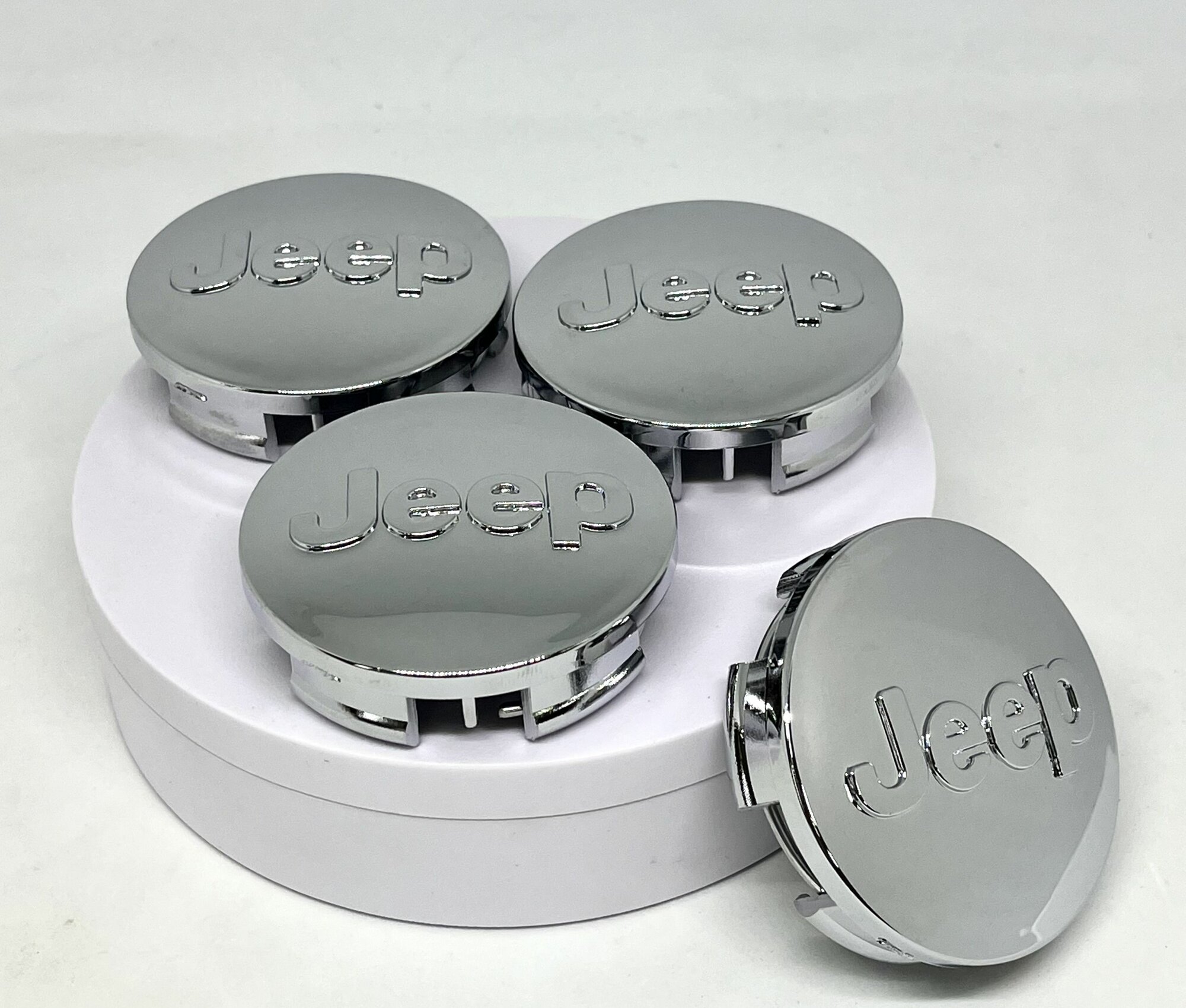 Колпачки заглушки на литые диски JEEP 63/58, хром.