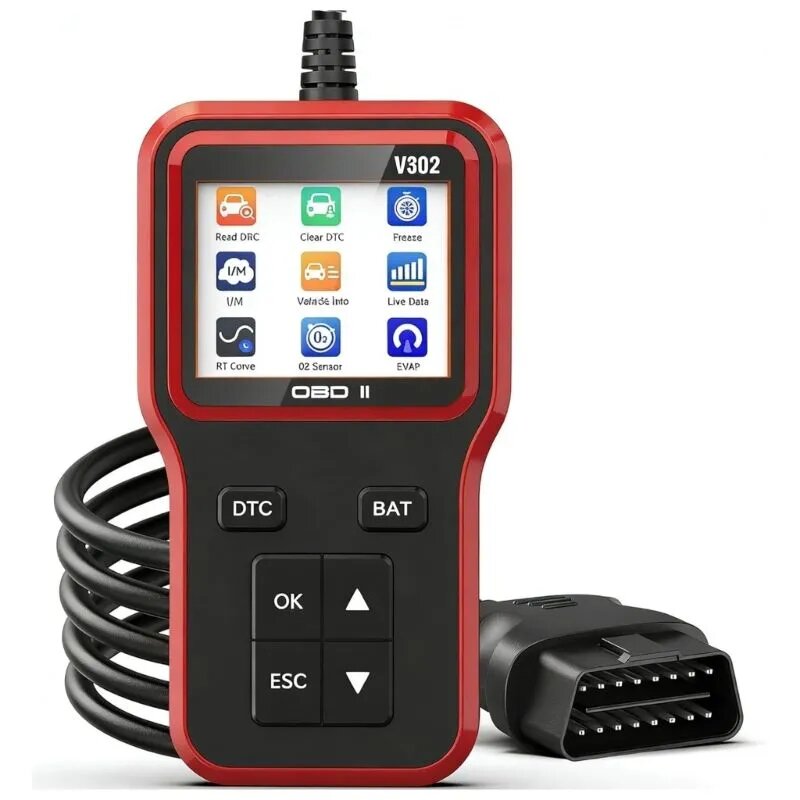 (1 шт) Диагностический сканер V302 OBD2 с инфракрасным датчиком