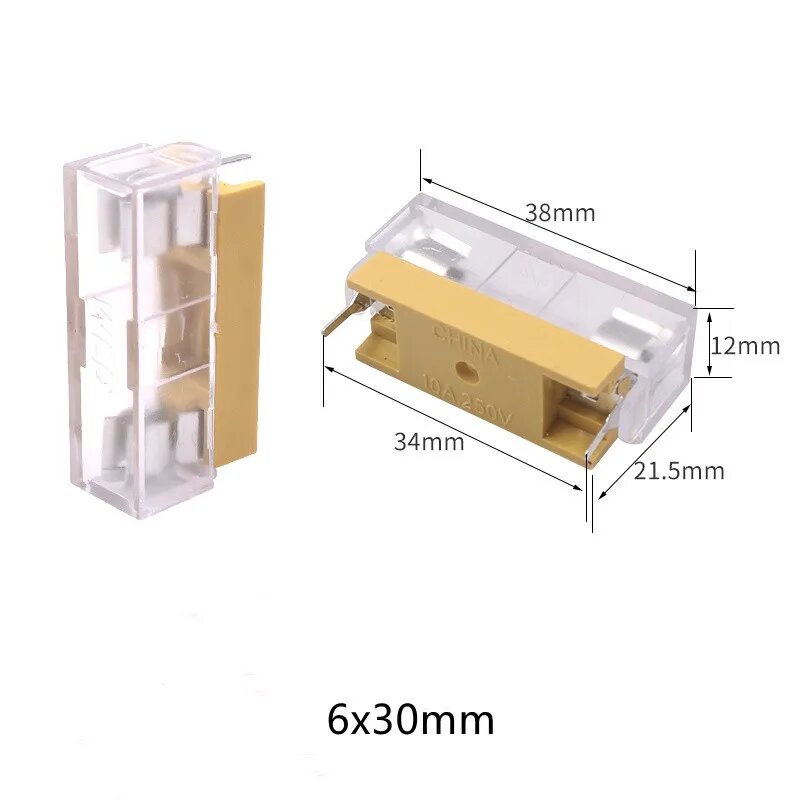 Держатели предохранителей стеклянные 5*20 мм 6*30 мм 5 шт 6x30mm