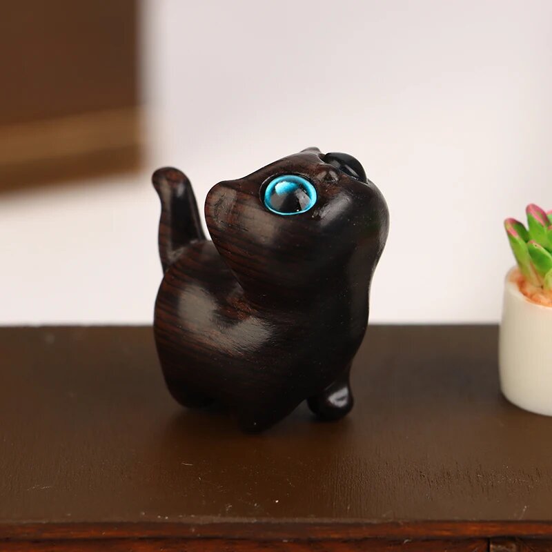 Деревянная фигурка кота, цвет A4
