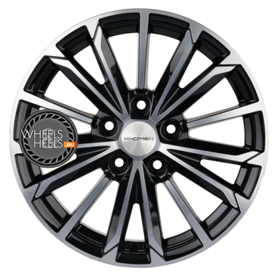 Диск автомобильный литой Khomen Wheels KHW1611 (Huyndai/Mazda) 16x6.5 5x114.3 et45 dia67.1 Black-FP
