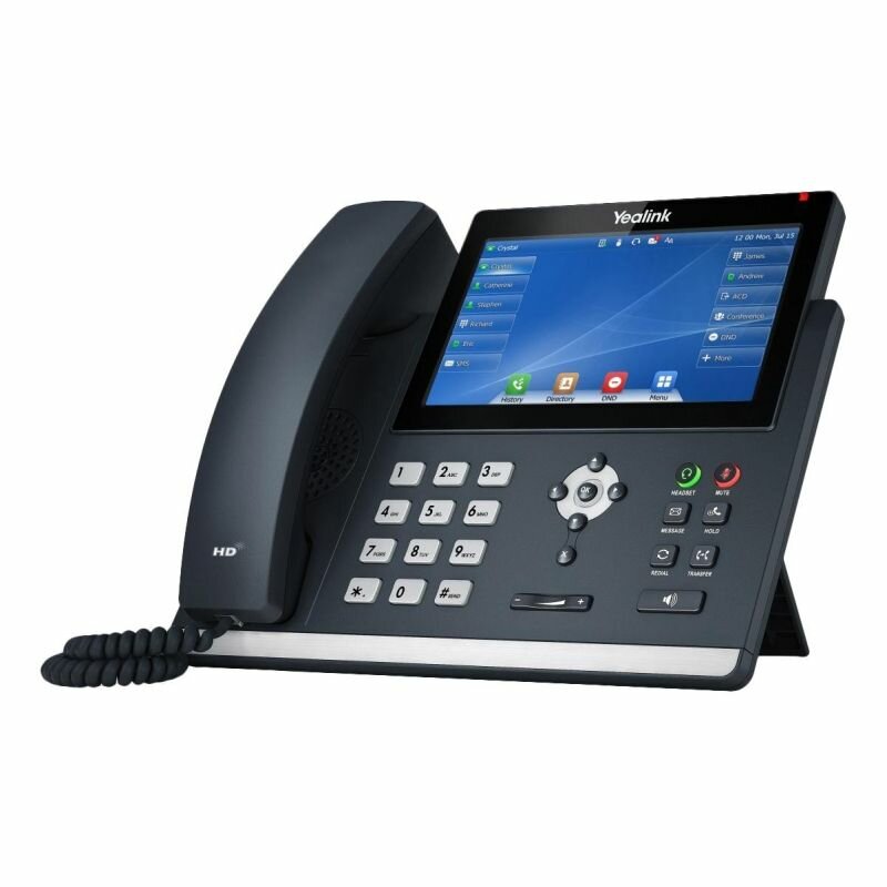 IP-телефон Yealink SIP-T48U, цв экран, 2 USB, 16 аккаун, PoE, GigE, без БП