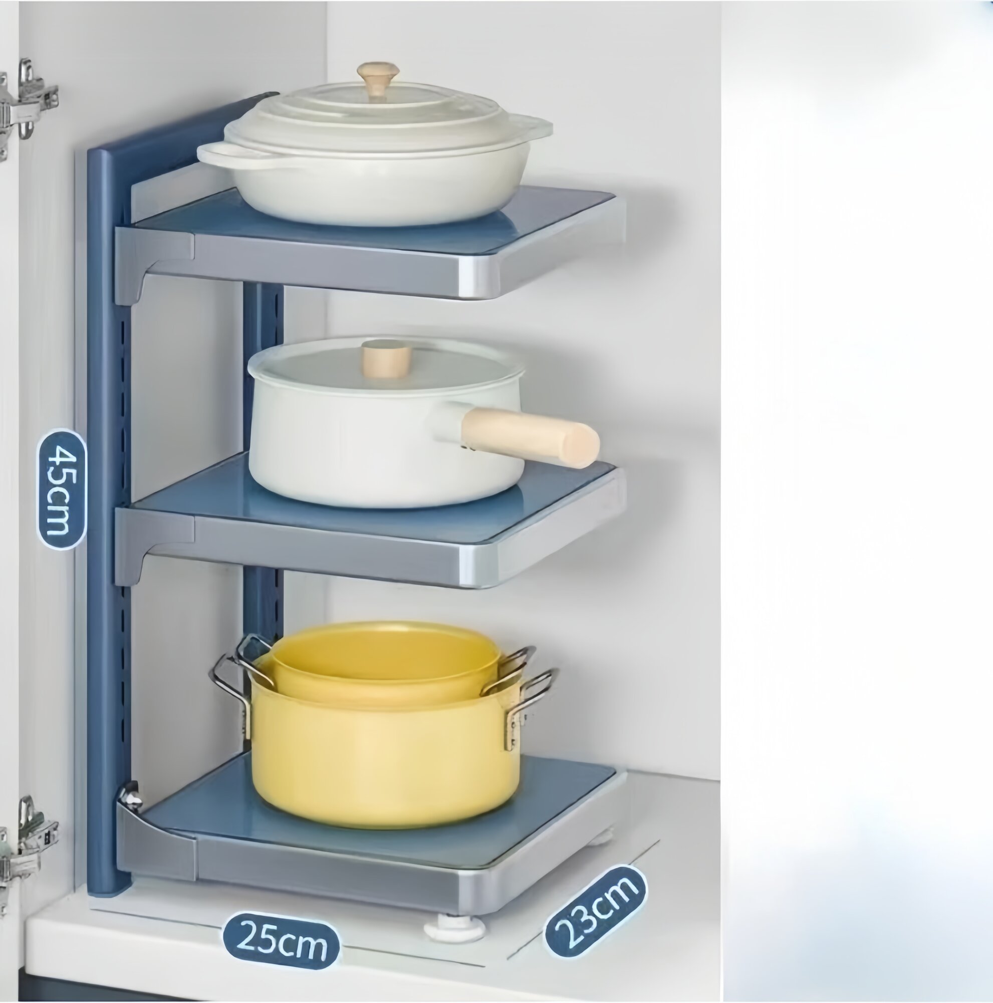 Стеллаж "Доброе место" для хранения вещей с регулировкой полок по высоте. 2 съемных полки, синий