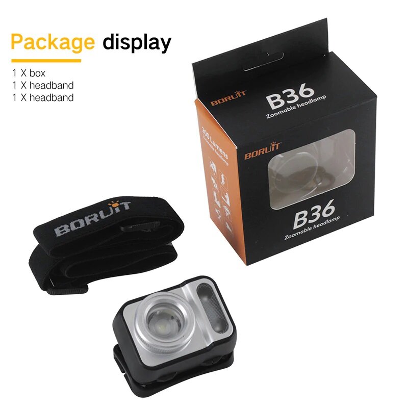 Фонарь налобный BORUIT B36