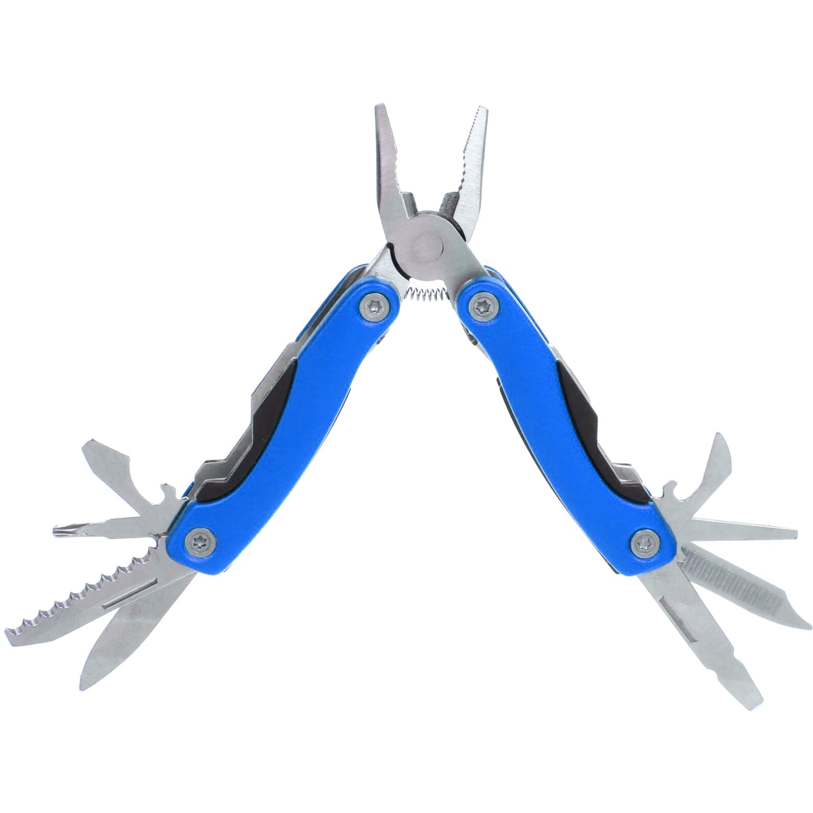 Мультитул складной 9 в 1 с пассатижами, 7 см, металл, оранжево-черный, для туризма и охоты