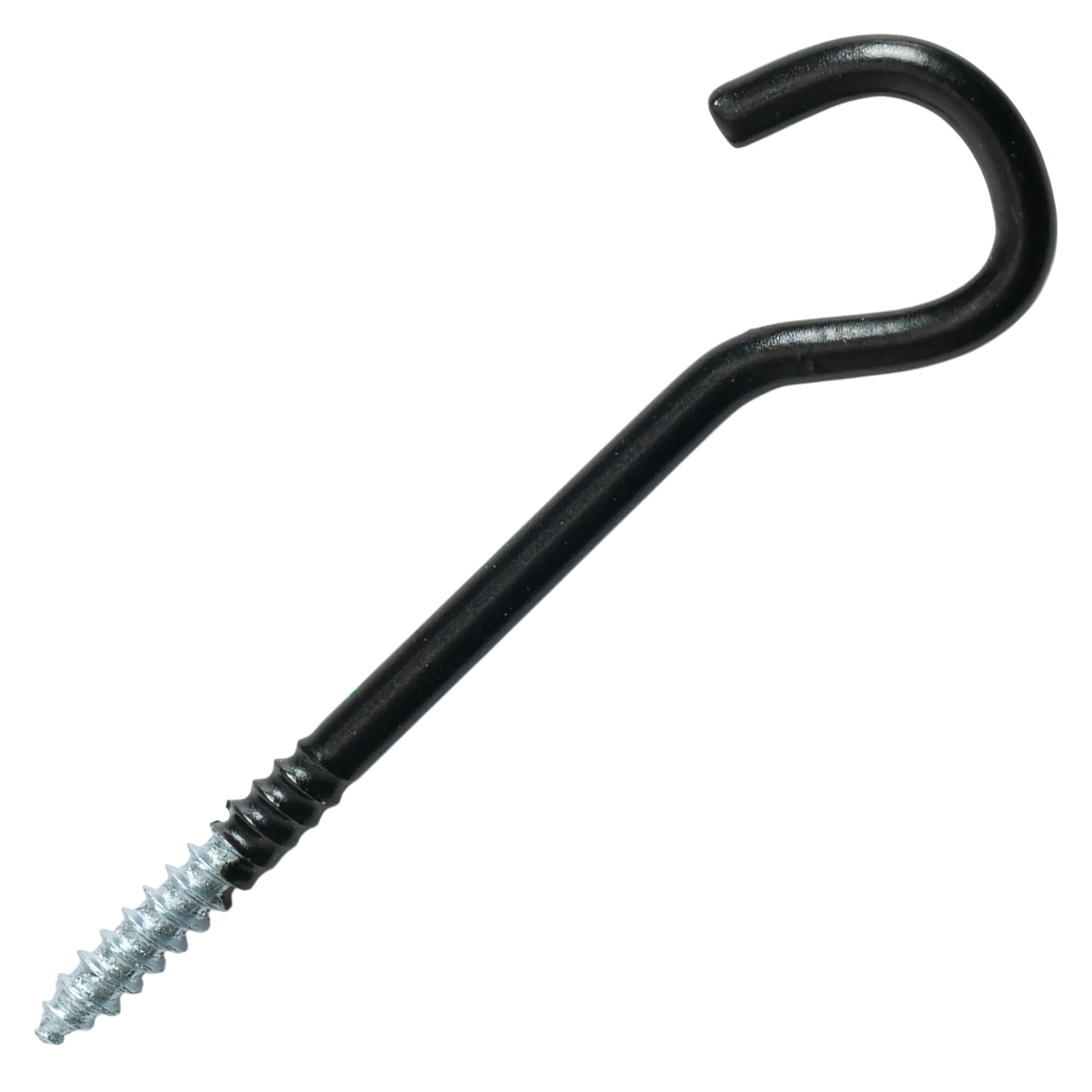 Шуруп-крюк 3.5x45 мм из стали RAL9005, набор 6 шт, крепеж для монтажа к стенам