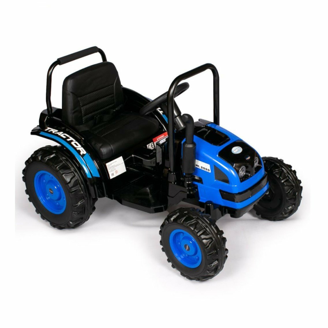 Электромобиль HL388, трактор с прицепом, синий, аккумулятор 12 V/7 Ah
