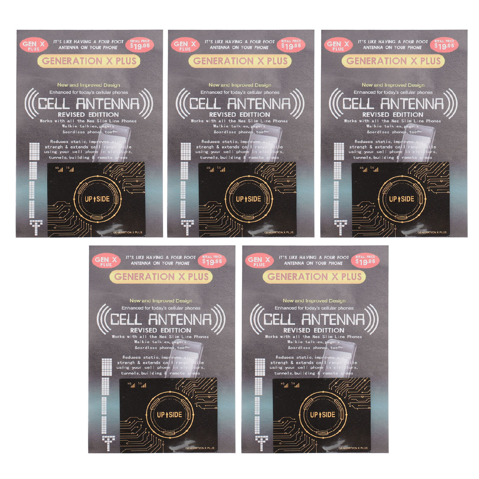 Шт. Наклейки для усиления сигнала мобильного телефона, усилители антенны для лифтов, альпинизма, тоннелей, черно-золотые.