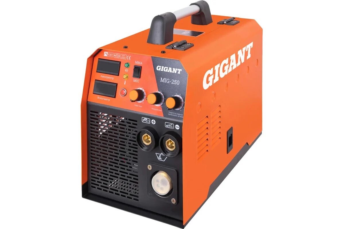 Сварочный полуавтомат-инвертор Gigant MIG-250 8 кВт, сварка с газом/без газа
