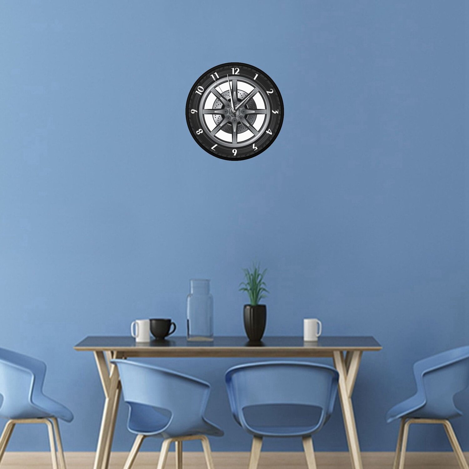 FLYEER Автосервис Ремонт Гаража Владелец Шины Колеса Пользовательские Автомобильные Настенные Часы Часы