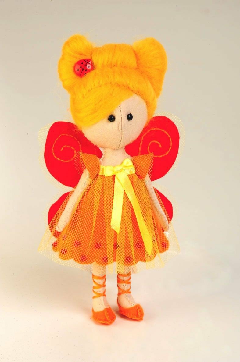 Перловка Набор для создания текстильной куклы из фетра Фея Бабочка ПФ-1206