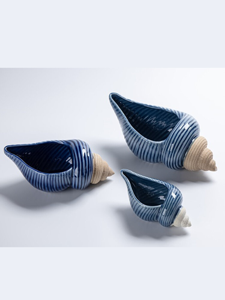 Декоративная ваза Ракушка Тюльпан средняя 22,6х12х8.5 см KSVA-YI-8019