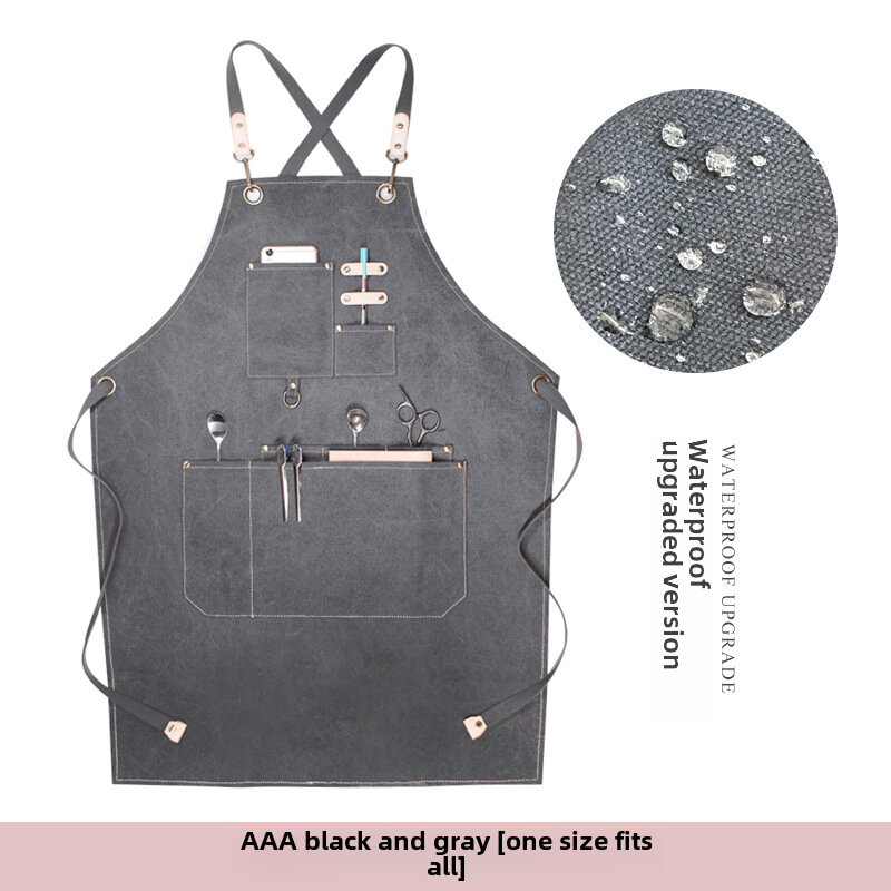 Фартук, плотный, черный и серый, на для парикмахерских, мужских и женских