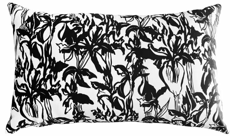 Декоративная подушка Елис 30x50 см цвет черно-белый