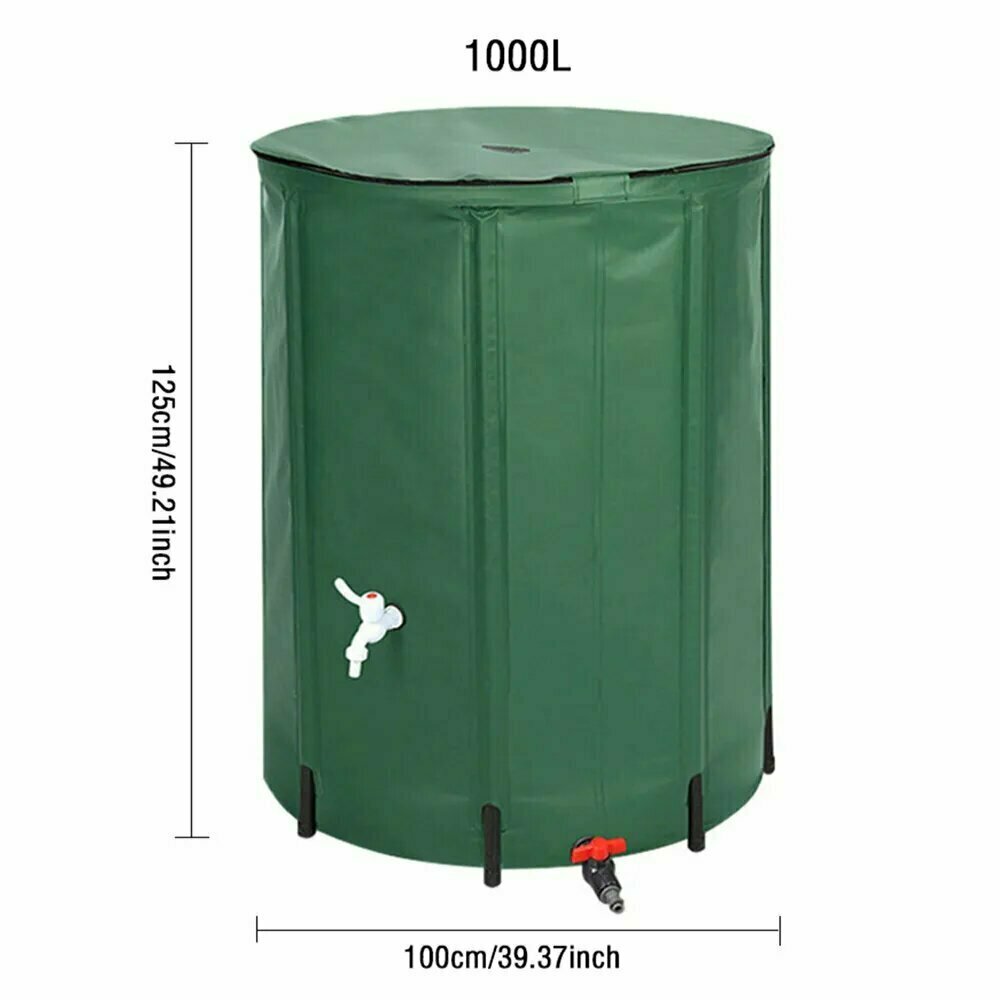 Бочка садовая ПВХ, диаметр 100 см, габариты 17×17×123 Y32B, объем 1000 л, крышка в комплекте