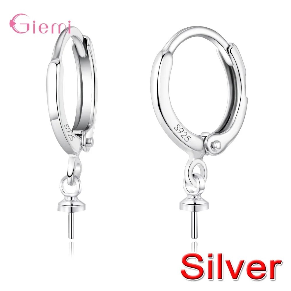 Основы для сережек из серебра 925 Giemi, 10 шт. Silver