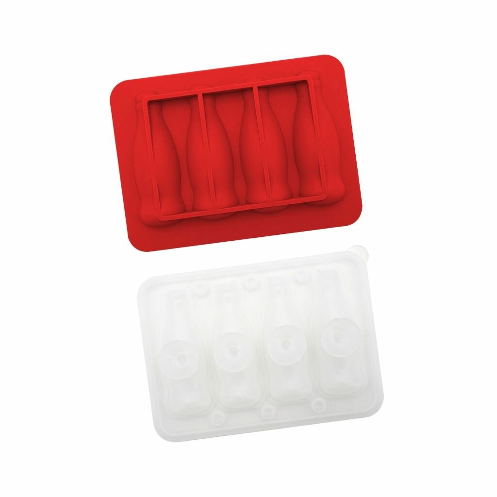 Форма для льда в виде бутылки кока-колы, красный