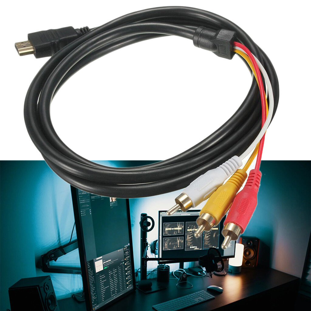 Аудио- и видеокабель HDMI- 3RCA — фото 1