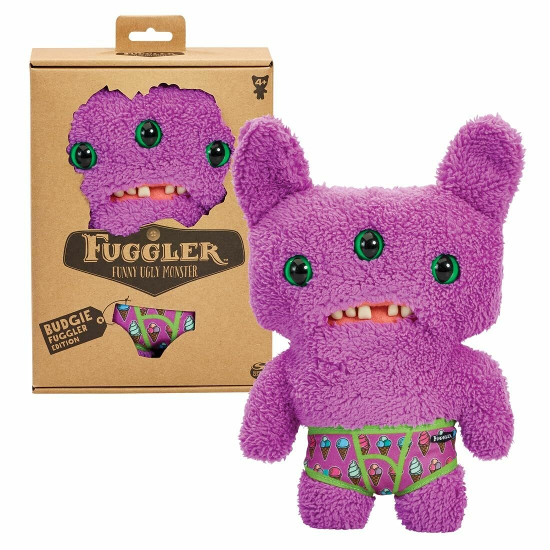 Мягкая игрушка Фагглер 22 см Fuggler Vacay Vibes Greedy Grinner Plush Collectible Toy / Детская коллекция плюшевых игрушек - модный подарок на день рождения, подходящий для детей старше 4 лет