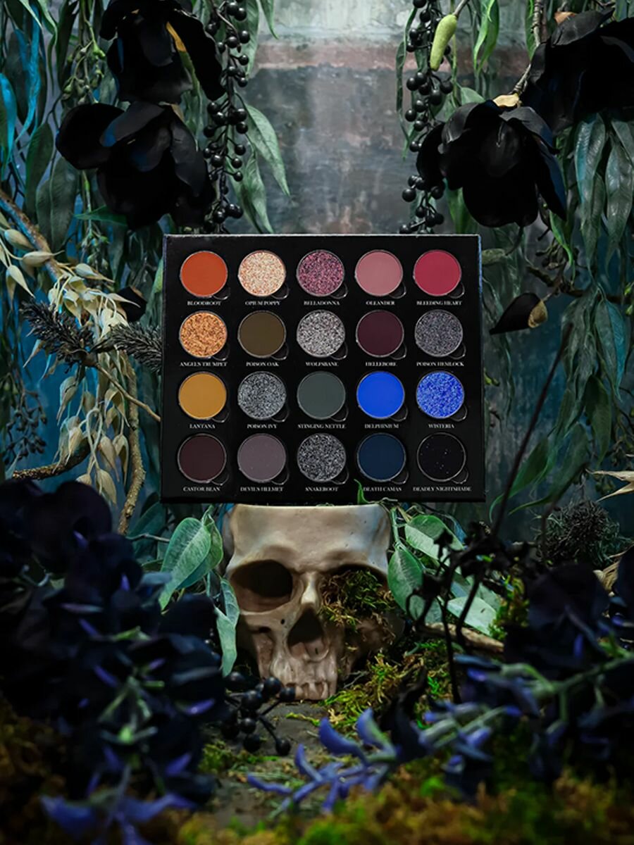 Палитра теней для век bellabeautebar, Матовая, многоцветная вспышка - Poison Garden Magnetic