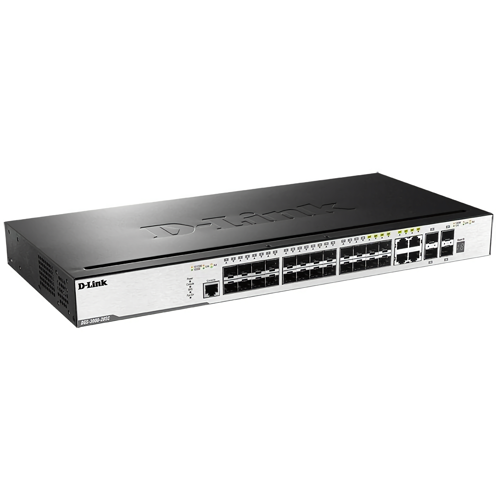 Коммутатор D-Link DGS-3000-28SC, 28 портов RJ45, 1U, PoE, SNMP