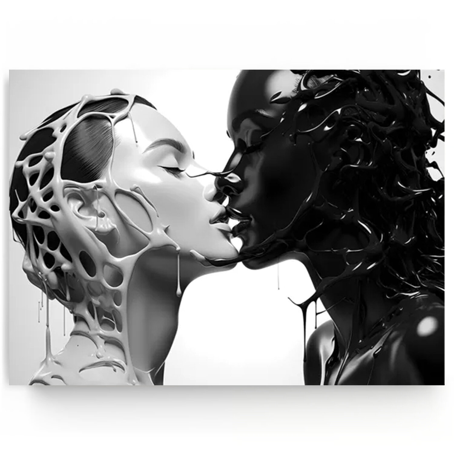 Картина на холсте - "Девушка, абстракция", 40х60 см.