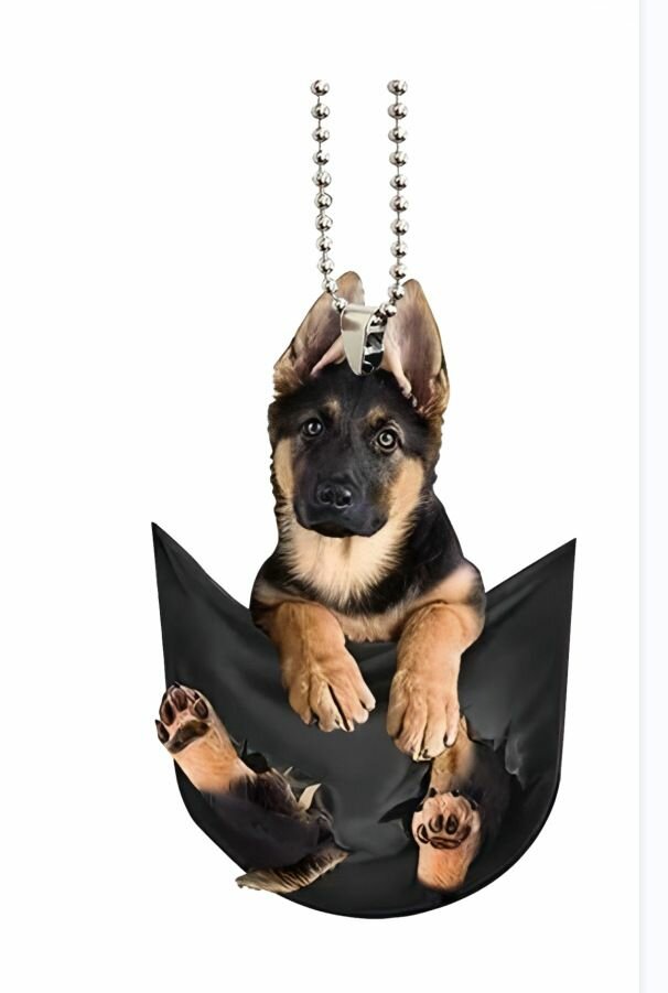 Брелок автомобильный собака на качелях , Подвеска на зеркало заднего вида , игрушка в салон автомобиля