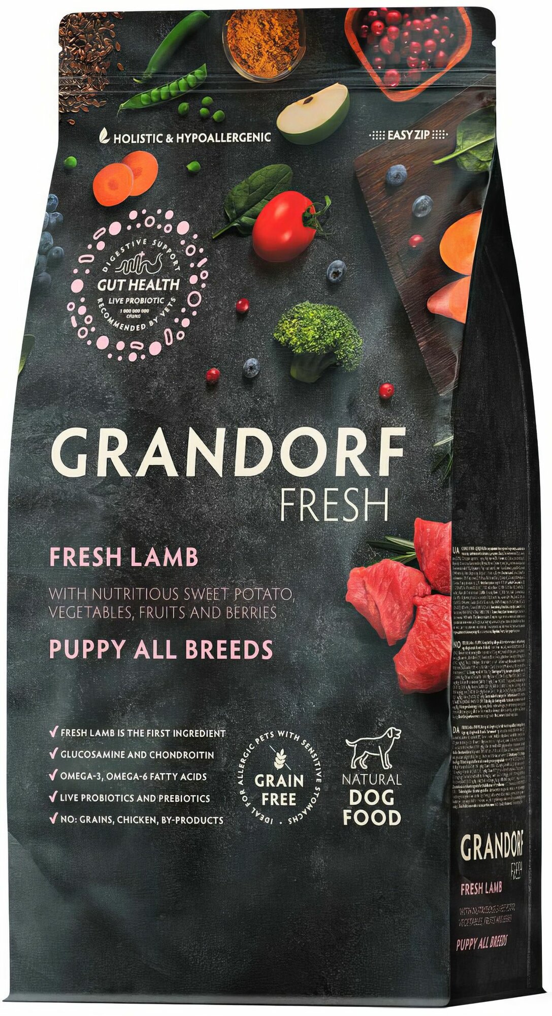 Grandorf Fresh Dog Puppy Lamb&Sweet Potato сухой корм для щенков и беременных собак с ягненком и бататом - 1 кг