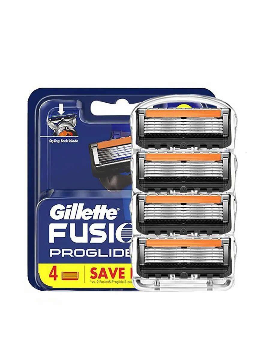 Бритвенные лезвия в упаковке для бритвы Gillette Fusion 5 ProGlide (4 штуки)