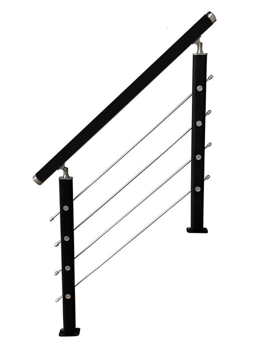 Перила для лестницы и балкона 1000 мм, стильные поручни из карбоновой стали и нержавейки, современное ограждение для дома и лофта, черные и белые