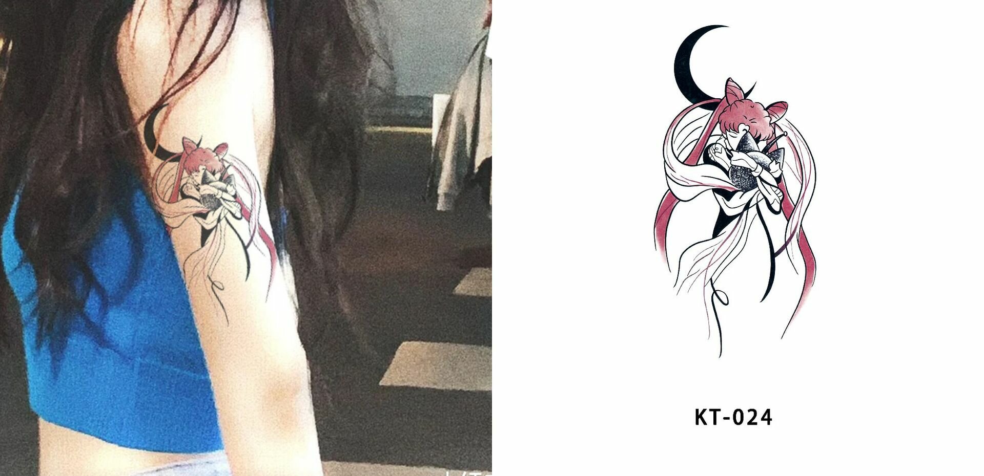 Тату-наклейки "Лолита" KT-24, водонепроницаемые, долговечные, 19x11,5 см