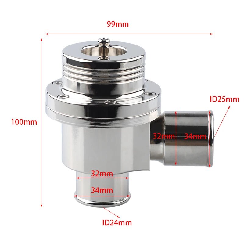 Универсальная автомобильная алюминиевая часть, турбо-выдувной клапан, рециркуляционный переключатель, самосвал, клапан 25 мм 32 мм Bov Sound
