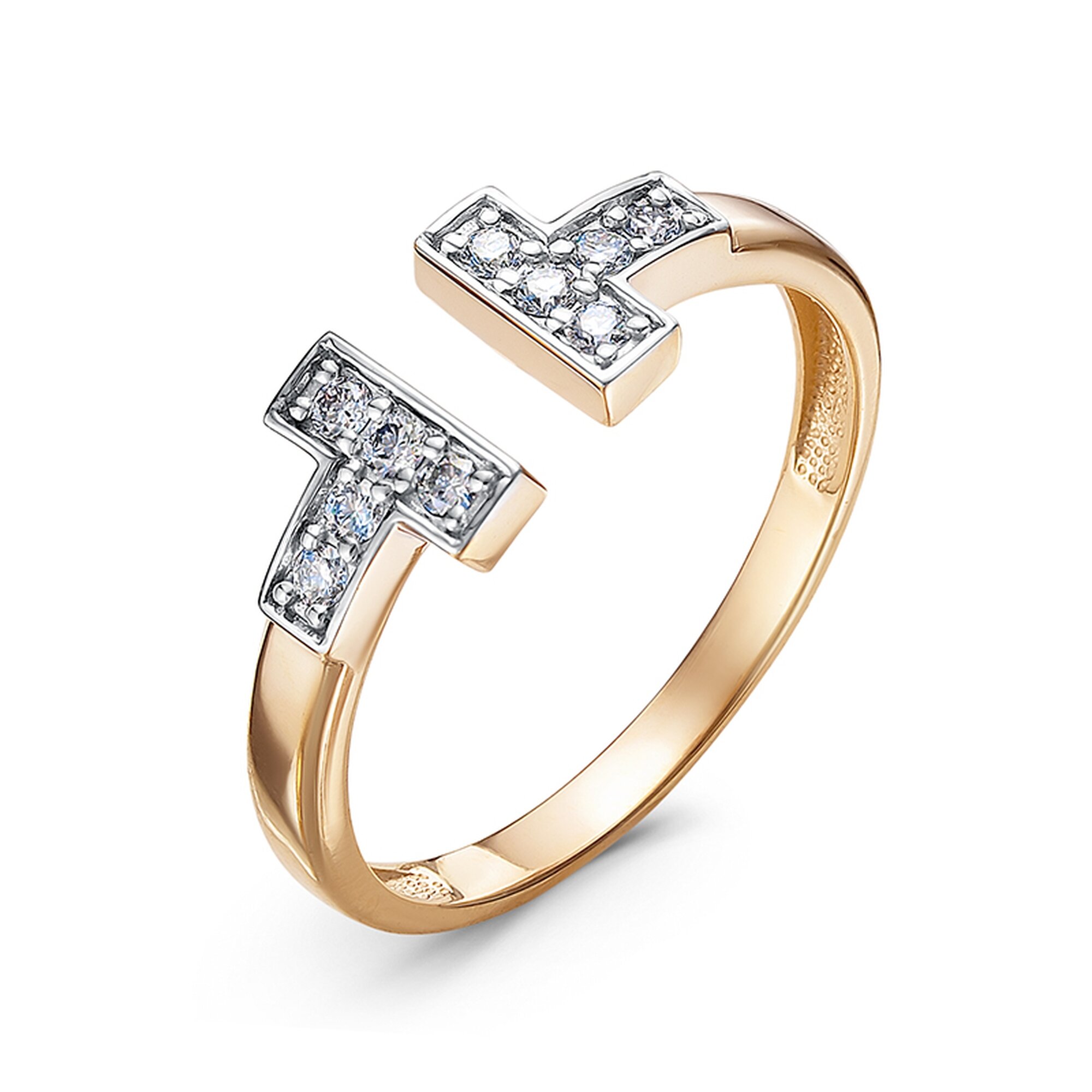 Кольцо, красное золото, 585 проба, бриллиант