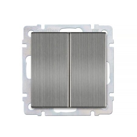 Выключатель 2-клавишный "Нептун", серый никель Smartbuy SBE-05gn-10-SW2-0 AE