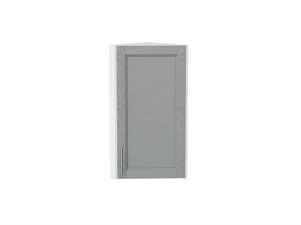 VVT Шкаф верхний торцевой Сканди Белый, Grey Softwood, 720 В*Ш*Г 716*300*306, фасад МДФ Grey Softwood, корпус Белый Grey Softwood