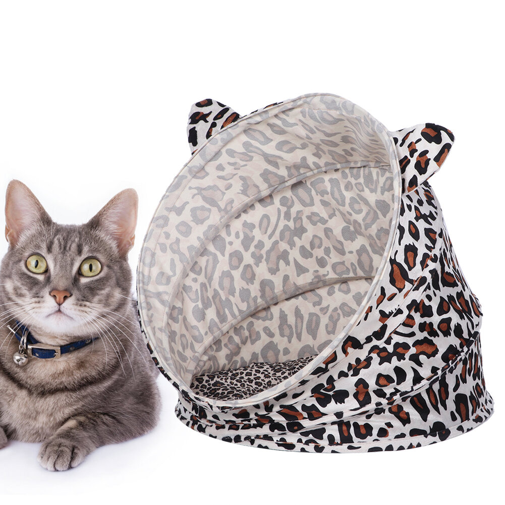 Дом для кошки, складной, дышащий, с мягкой подушкой, лежанка-гнездо, игровой тоннель, кошачий домик