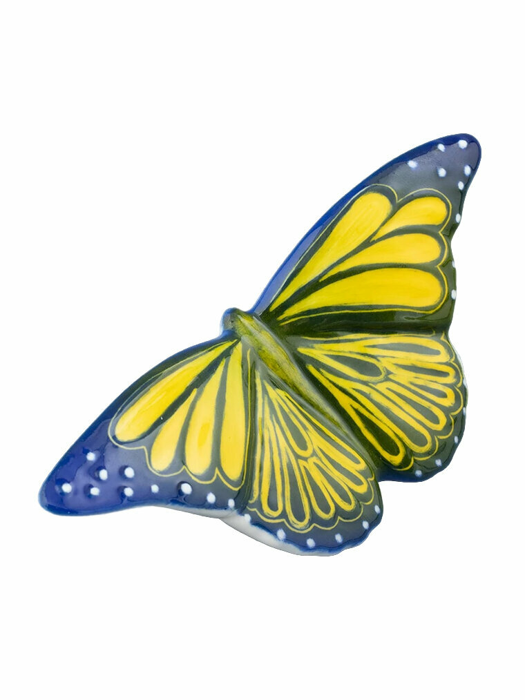 Скульптура фарфоровая Императорский фарфоровый завод ИФЗ "Бабочка с. р. Ультрамарин"