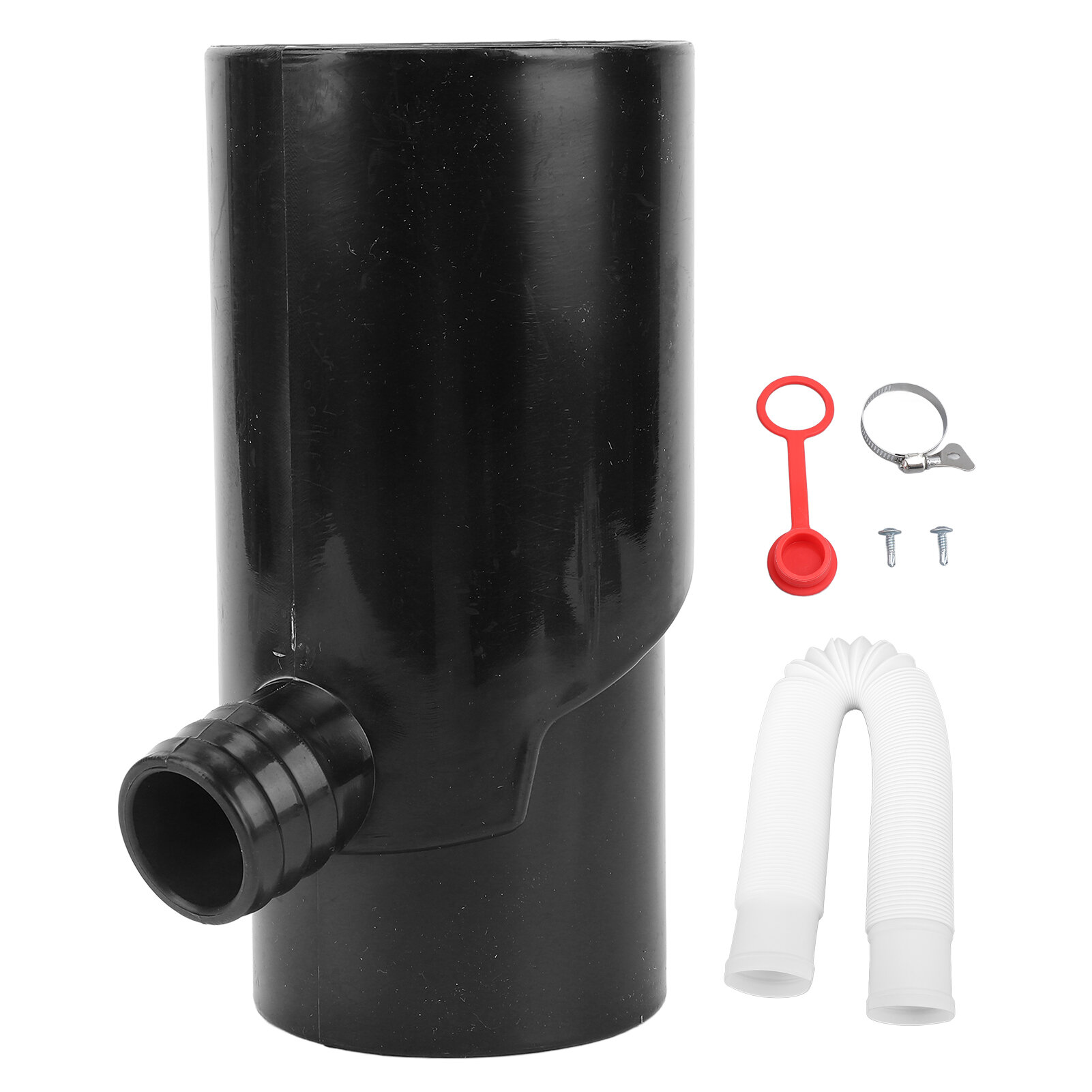 Круглый водосборник диаметром 8 см, пластиковый водосточный желоб для системы сбора дождевой воды, орошения и использования в аквариуме, черный