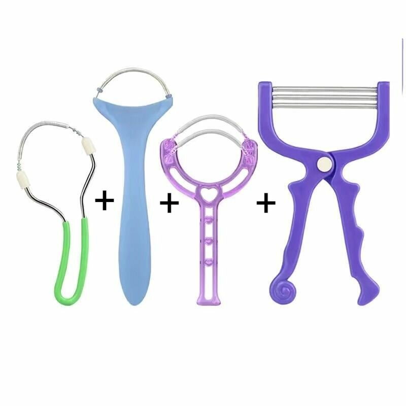 Эпилятор пружинка средство инструмент для удаления волос на лице и теле. Ручной эпилятор пружинка для волосзеленый-голубой-фиолетовый-лиловый