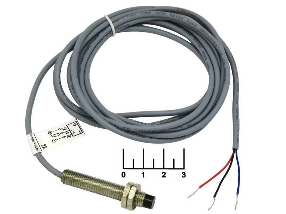 Индуктивный выключатель PS2-08M50-5N41-K 10.30V 250mA NPN NC (5мм не встраиваемый)