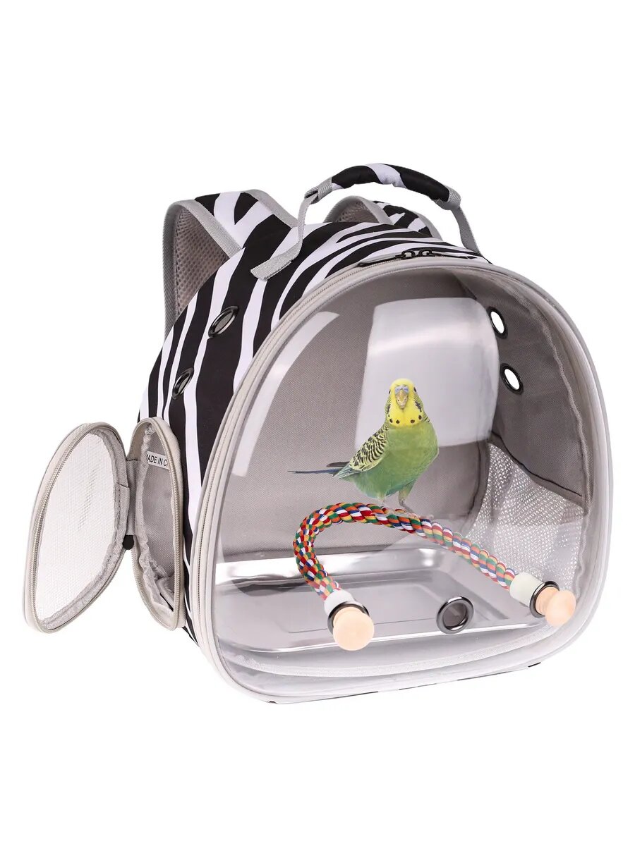 Птичий рюкзак для папугая папугая, рюкзак для переноса птицы, прозрачное переднее окно